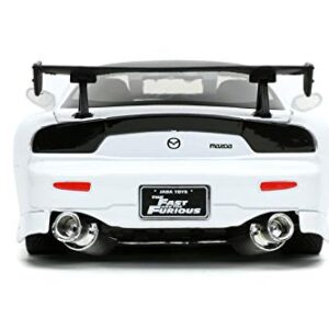 Jada Toys Fast & Furious 1:24 1992 Mazda RX-7 Die-cast Car, Toys for Kids and Adults, White