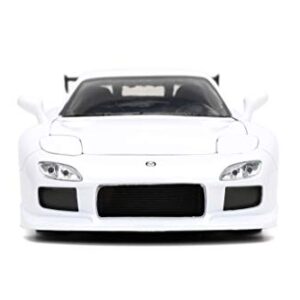 Jada Toys Fast & Furious 1:24 1992 Mazda RX-7 Die-cast Car, Toys for Kids and Adults, White