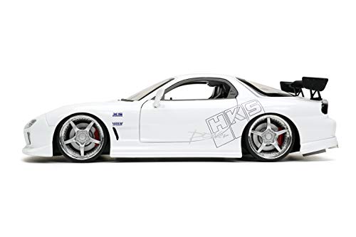 Jada Toys Fast & Furious 1:24 1992 Mazda RX-7 Die-cast Car, Toys for Kids and Adults, White