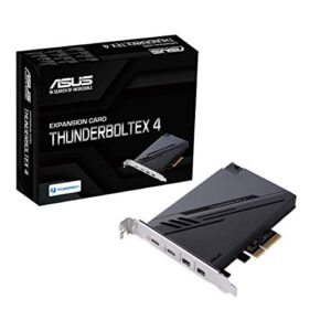 asus thunderboltex 4 with intel® thunderbolt™ 4 jhl 8540 controller, 2 usb type-c ports, up to 40gb/s bi-directional bandwidth, displayport 1.4 support, up to 100w quick charge.