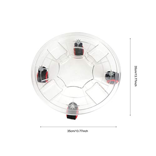 Cabilock Plant Stand Indoor Planters Plant with Wheels Transparent Movable Flower Pot Stand Round Flower pots Rack Plant Pallet Tray Trolley for Garden Planter Deck Potted Plant Resin Tray