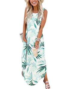 anrabess women's sleeveless summer loose floral print maxi dresses casual long dresses with pockets a19zhuyelv-m