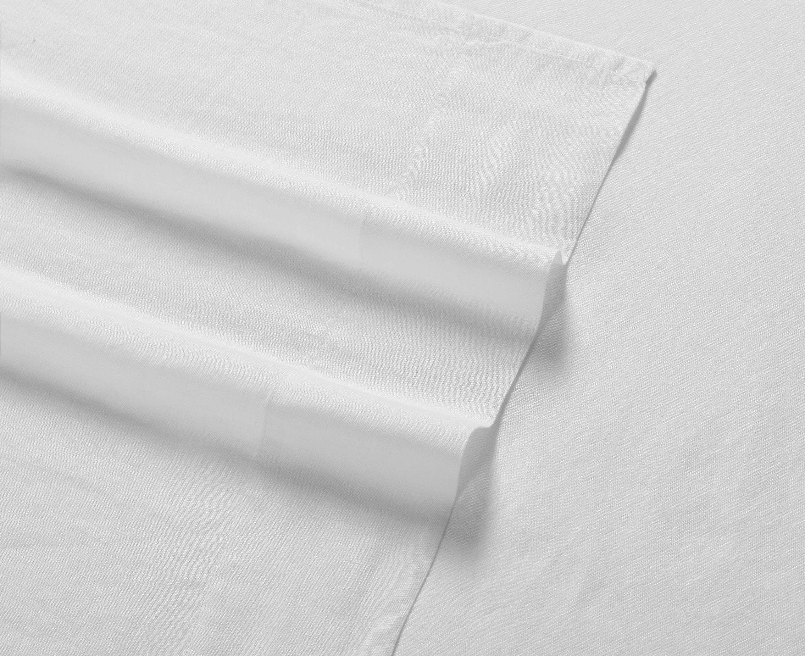 Brooklyn Loom - Linen California King Sheet + Pillowcase Set - Moisture Wicking Fabric - White