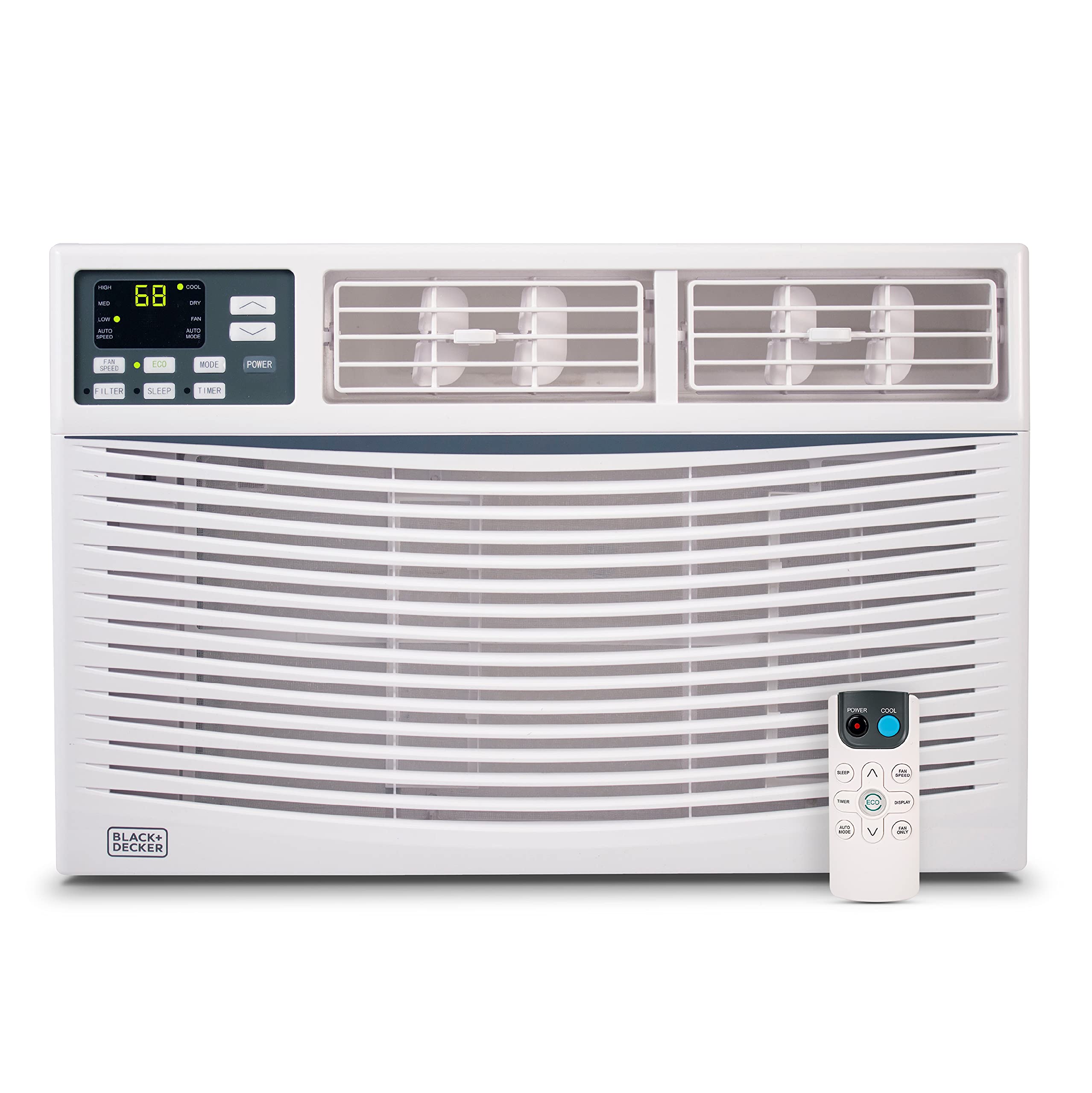 8000 BTU Window Air Conditioner Unit AC BLACK+DECKER with Remote Control Cools Up to 350 Square Feet Energy Efficient Energy Star Certified