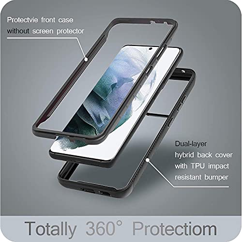 Iessvi Designed for Galaxy S21 Ultra Case Clear [Military-Grade] 360 Full Body Shockproof Rubber Silicon Heavy Duty Bumper Protective Rugged Cover for Samsung Galaxy S21 Ultra 6.8" 5G 2021-Black