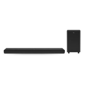 tcl alto 8 plus 3.1.2 channel dolby atmos smart sound bar with wireless subwoofer, wifi, works w/ alexa, google assistant & apple airplay 2, bluetooth – ts8132, 39-inch, black