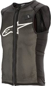 alpinestars men's standard paragon plus protection vest, black/white, m