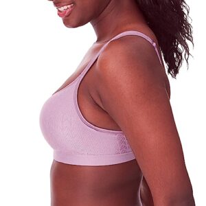 Bali Comfort Revolution Wireless Bra, Full-Coverage Wirefree Bra, Wireless Everyday Bra with Cool Comfort Fabric, Perfectly Purple Zag, 40C