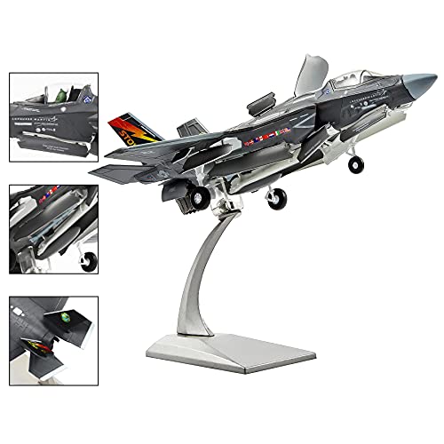 Busyflies Fighter Jet Model 1:72 F-35B Lightning II Attack Fighter Plane Model Diecast Military Airplane Model for Collection and Gift (F-35B- Lightning)