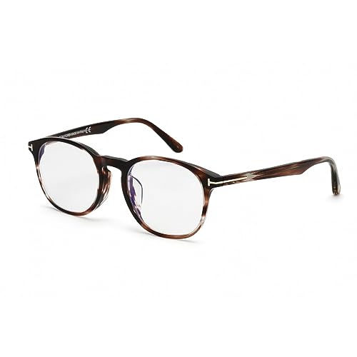 Eyeglasses Tom Ford FT 5680 -F-B Asian fit 053 Shiny Striped Brown Havana/Blue