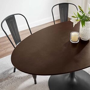 Modway Lippa Dining Table, 60 x 35.5 x 28.5, Brown