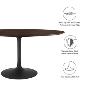 Modway Lippa Dining Table, 60 x 35.5 x 28.5, Brown