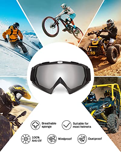 KEMIMOTO Dirt Bike Goggles Motocross Goggles ATV UTV Goggles Anti UV Riding Goggles Ski Goggles