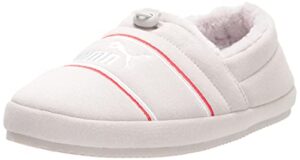 puma tuff moccasin slipper, nimbus cloud wh, 4 us unisex big kid