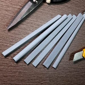 CBRIGHT Knife Sharpening Stone Set,6 pcs 180# Whetstone Set, Coarse Polishing OilStone Set for Sharpen Chisel Gouge or Most Metal Bladed Cutting Tools, Variety of Shapes (Length:150mm(appr.5.90inch))