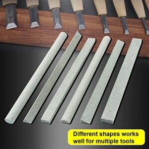 CBRIGHT Knife Sharpening Stone Set,6 pcs 180# Whetstone Set, Coarse Polishing OilStone Set for Sharpen Chisel Gouge or Most Metal Bladed Cutting Tools, Variety of Shapes (Length:150mm(appr.5.90inch))