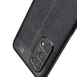 GUOQING for Oppo Realme 7 Pro Case,Shockproof High Impact Tough Rubber Rugged Hybrid Case Protective Anti-Shock Shatter-Resistant Mobile Phone CaseLeather Texture (Color : Black)