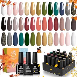 beetles 20pcs gel nail polish kit with base gel top coat- lucky tarot collection white black nude grey glitters gel polish golden journey nail art green nails uv manicure gifts for women