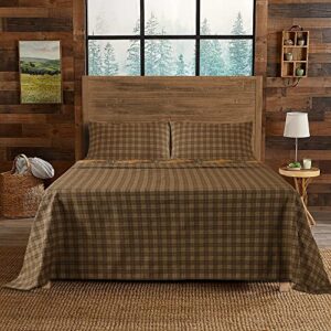 blue ridge home fashions whitetail birch full sheet set, printed 4-piece bed sheet,polycotton fabric,1 flat sheet,1 fitted sheet & 2 standard pillowcases (full) brown