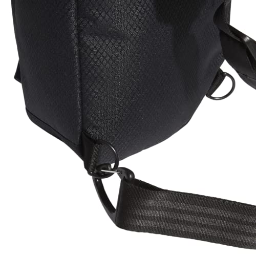 adidas Originals Utility Crossbody Sling Bag with Water Bottle Sleeve, Black, One Size