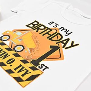 It's My First Birthday Bodysuit for Baby Boy, Dump Truck Birthday Shirt, First Birthday Boy Outfit, The Big One (12M Short Sleeve Bodysuit)