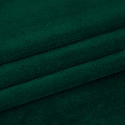 SNITIE Emerald Green 84in Long Velvet Curtains with Back Tab and Rod Pocket Soft Privacy Light Filtering Velvet Drapes for Bedroom and Living Room, Set of 2 Panels, 52 x 84Inch Long