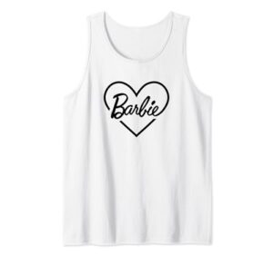 barbie heart logo tank top