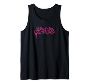 barbie logo spray paint tank top