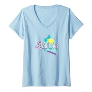 Barbie 90's Barbie Logo V-Neck T-Shirt