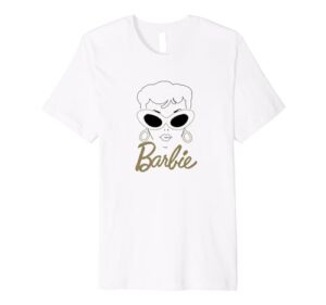 barbie vintage gold glasses premium t-shirt