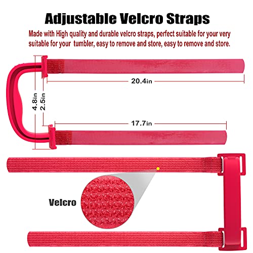 Yoelike 11 Colors New Upgrade Anti-Slip Adjustable Handle Fit for 20 Oz to 44 Oz of YETI, RTIC, Ozark Trail, Simple Modern, SIC, SUNWILL, Tervis All Brand Travel Tumbler Cup Mug (Red)