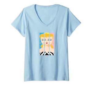 barbie vintage panels v-neck t-shirt