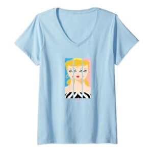 Barbie Vintage Panels V-Neck T-Shirt