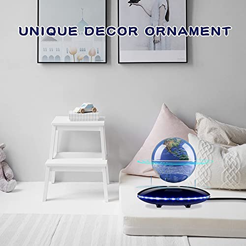 RUIXINDA Levitating Globe,Cool Gadgets Magnetic Globes Floating Globe World Map Office Decor with LED Light Base,Cool Tech Gift for Men Father Boys Boss