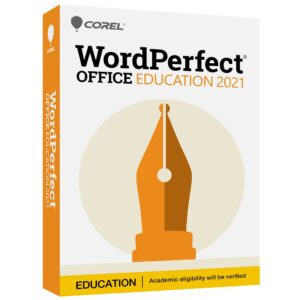 corel wordperfect office education 2021 | office suite of word processor, spreadsheets & presentation software [pc disc]