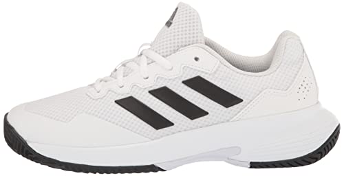 adidas Men's GameCourt 2 Tennis Shoe, White/Core Black/White, 10