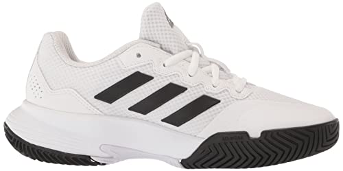 adidas Men's GameCourt 2 Tennis Shoe, White/Core Black/White, 10