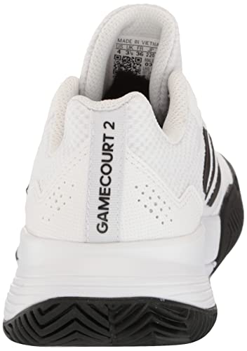 adidas Men's GameCourt 2 Tennis Shoe, White/Core Black/White, 10