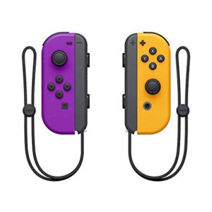 Nintendo Joy-Con (L/R) Wireless Controllers for Nintendo Switch - Neon Purple / Neon Orange (Renewed)