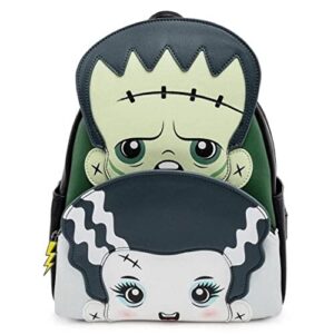 loungefly universal monsters frankie and bride cosplay womens double strap shoulder bag purse