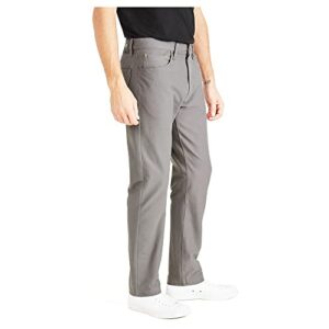 Dockers Men's Comfort Jean Cut Slim Fit Smart 360 Knit Pants, Car Park Grey, 32W x 32L