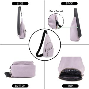 Emperia Small Sling Bag Fanny Packs Crossbody Bags Travel Backpack Chest Bag Gifts for Women Men Lilac