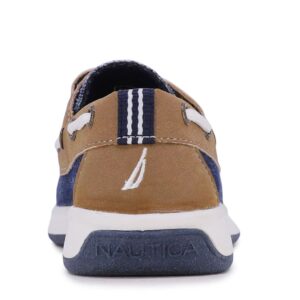 Nautica Kids Boys Loafers Casual One Strap Boat Shoes for Toddler Little Kid-Teton Toddler-Denim Tan Size-5