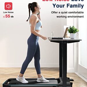 REDLIRO Under Desk Treadmill, 2 in 1 Motorized Portable Foldable Treadmill Compact Fold Up Walking Pad, Sturdy Folding Treadmill for Small Space with Remote Control, LED Display for Home & Office Use