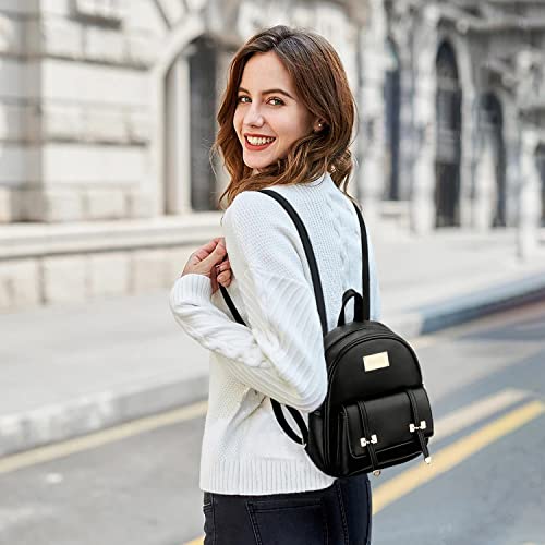 KKXIU Women Small Backpack Purse Convertible Leather Mini Daypacks Crossbody Shoulder Bag (White)