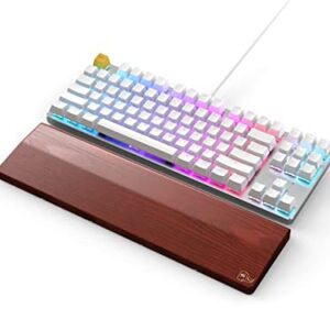 Glorious Custom Gaming Keyboard - GMMK 85% Percent TKL - USB C Wired Mechanical Keyboard - RGB Hot Swappable Switches & Keycaps - Silver/White Metal Top Plate