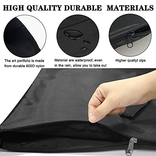 DPEI XUAN Light Weight Art Portfolio Bag with Nylon Shoulder, 24"X 36" Large Size Poster Board Storage Bag, Waterproof Drawing Painting Sketch Bag Case for Artist and Student Art Work Portfolio