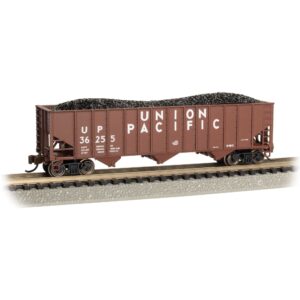 bachmann trains - bethlehem steel 100-ton 3-bay hopper - union pacific® #36255 - n scale