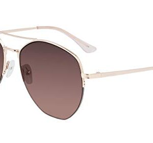 Calvin Klein Women's CK20121S Pilot Sunglasses, Rose Gold, 57/17/140