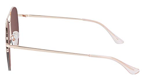 Calvin Klein Women's CK20121S Pilot Sunglasses, Rose Gold, 57/17/140